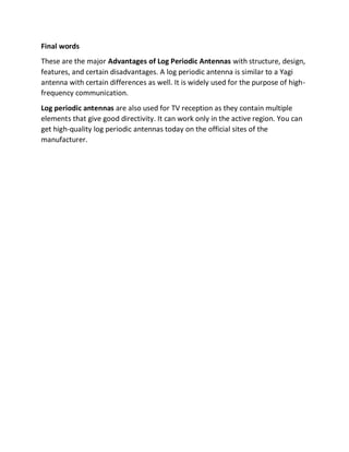 Advantages and Disadvantages of Log Periodic Antenna.pdf
