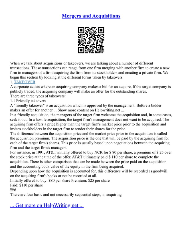 Advantages And Disadvantages Of Merger And Mergers | PDF