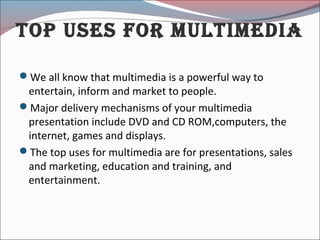 Advantages and disadvantages of multimedia | PPT