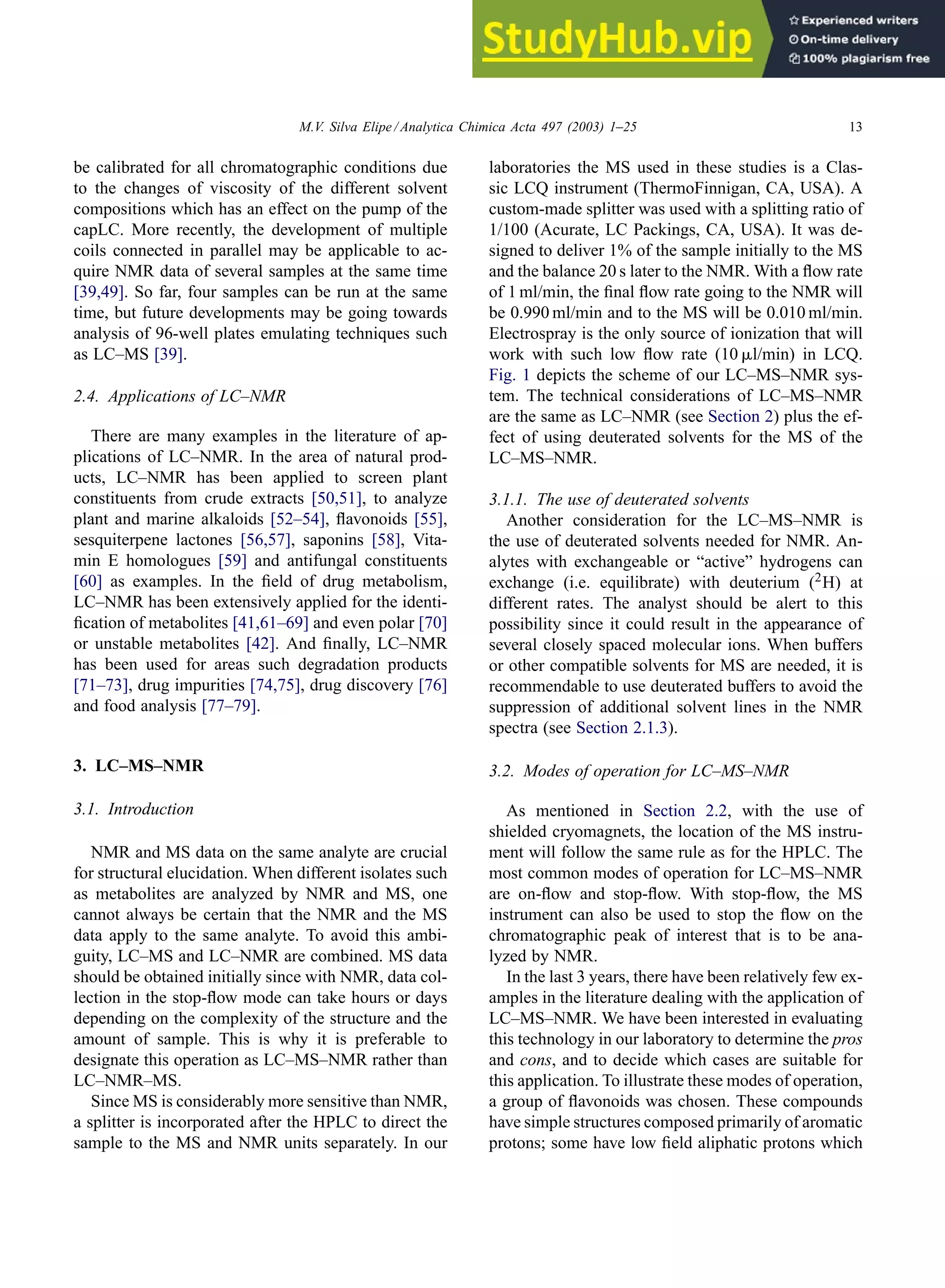 Advantages And Disadvantages Of Nuclear Magnetic Resonance Spectroscopy As A Hyphenated ...