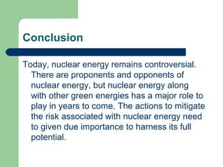 Advantages and disadvantages of nuclear power | PPT