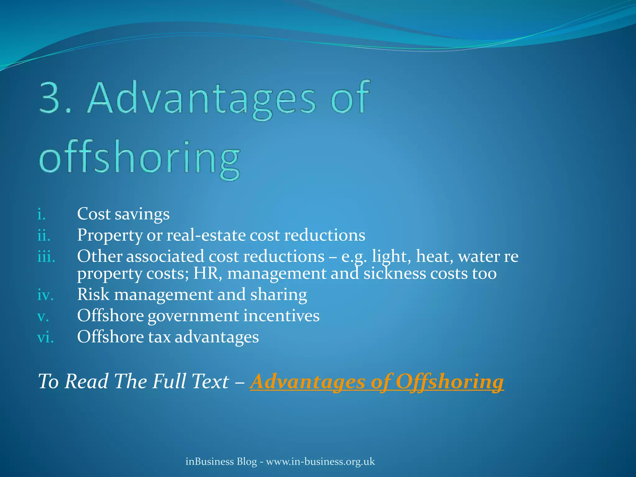 Advantages and disadvantages of offshoring – offshoring pros and cons | PPTX