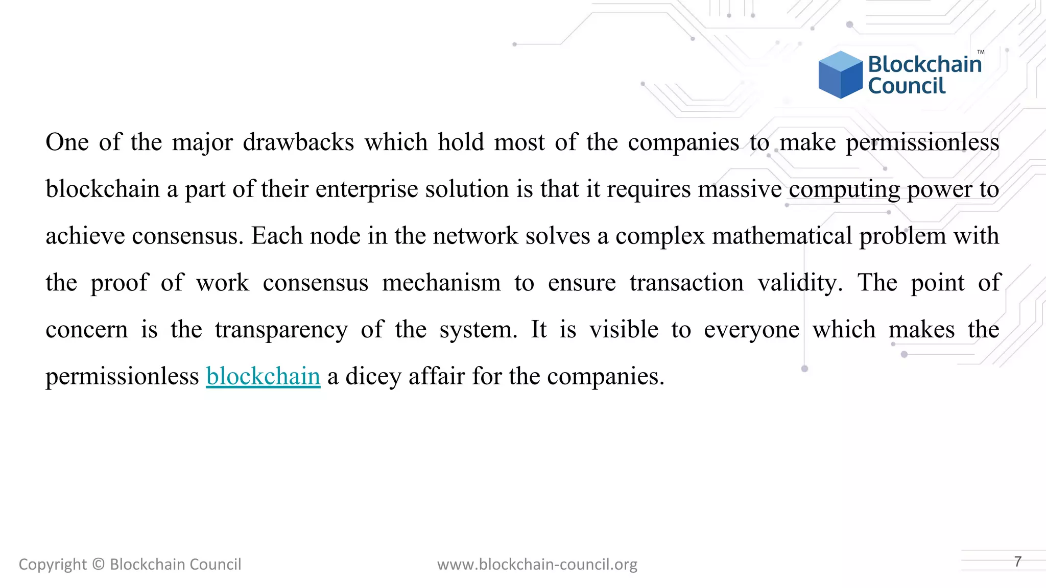 Advantages and disadvantages of permissionless blockchain | PDF ...