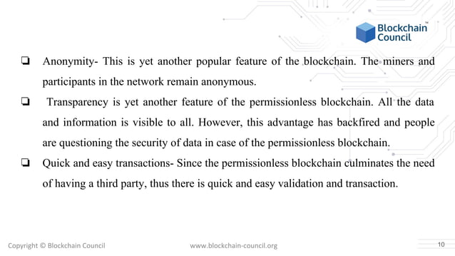 Advantages and disadvantages of permissionless blockchain | PDF | Internet | Computing