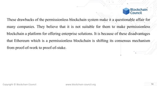 Advantages and disadvantages of permissionless blockchain | PDF | Internet | Computing