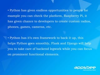 Advantages And Disadvantages of Python Development | PPT