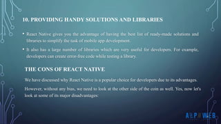 Advantages and Disadvantages of React Native App Development | PPTX