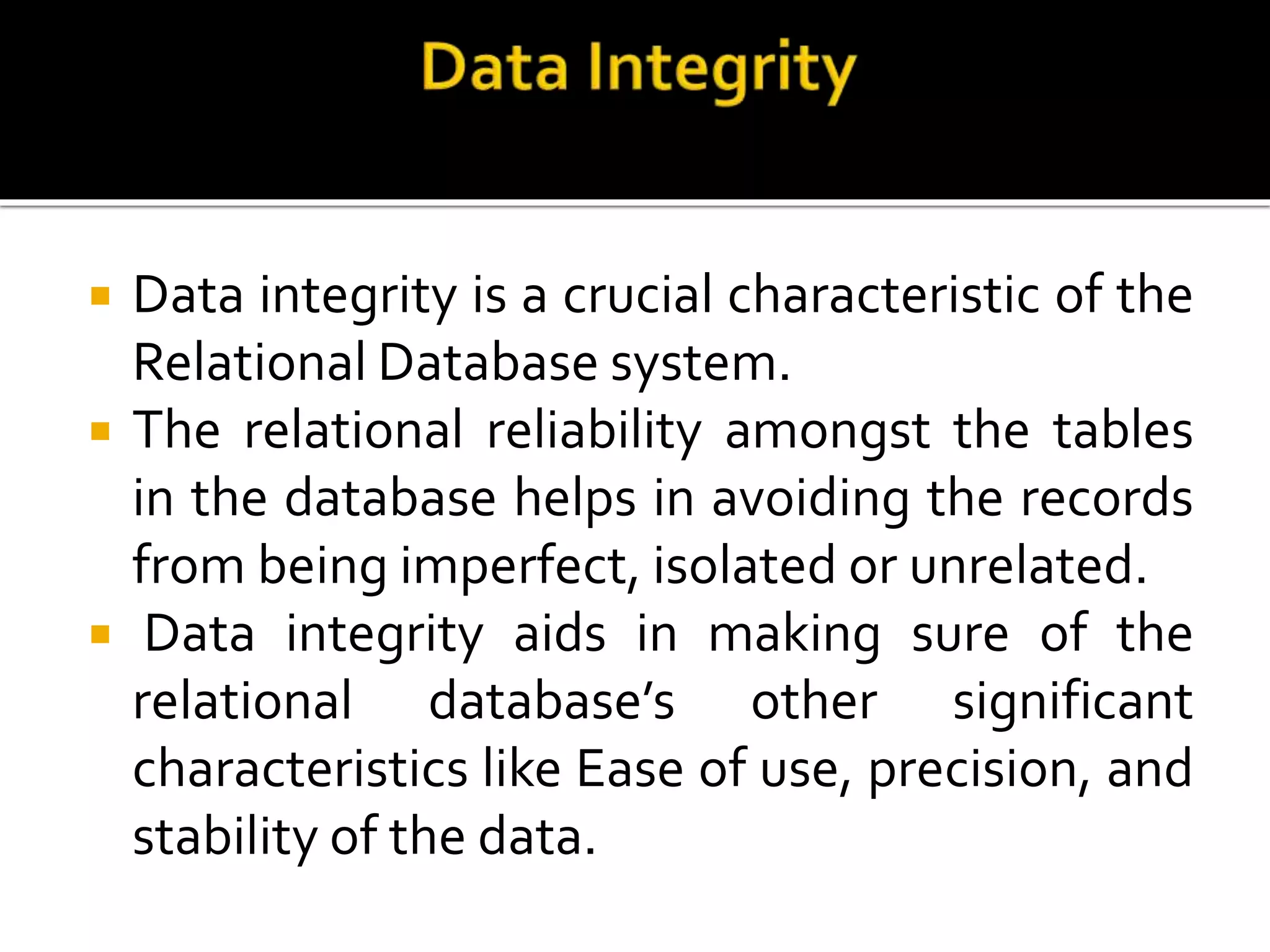 Advantages And Disadvantages Of Relational Databases Pptx Databases