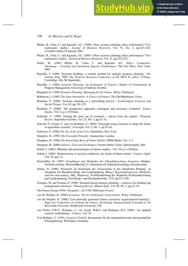 Advantages And Disadvantages Of Scenario Approaches For Strategic Foresight | PDF