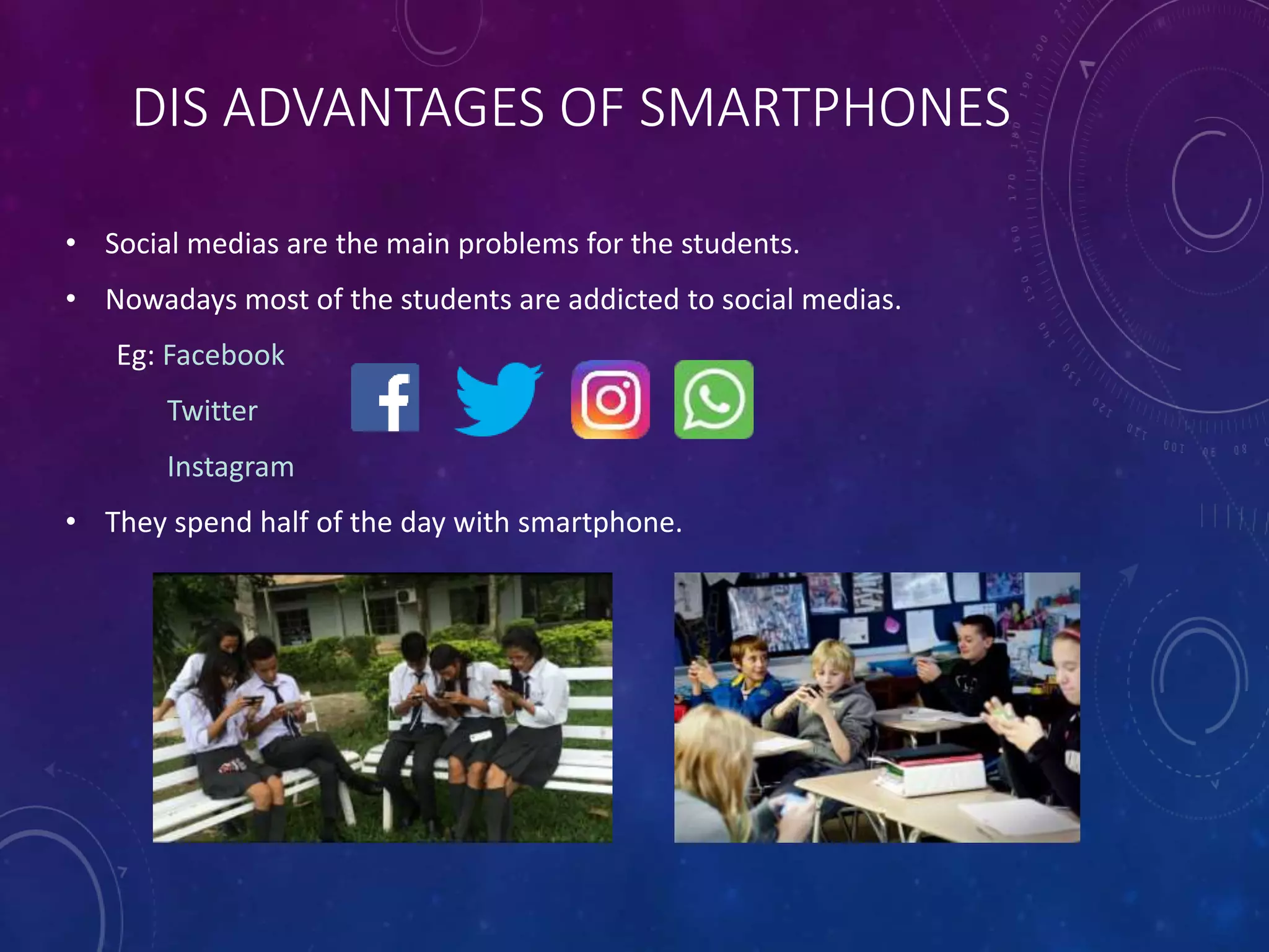 Advantages and disadvantages of smartphones | PPTX