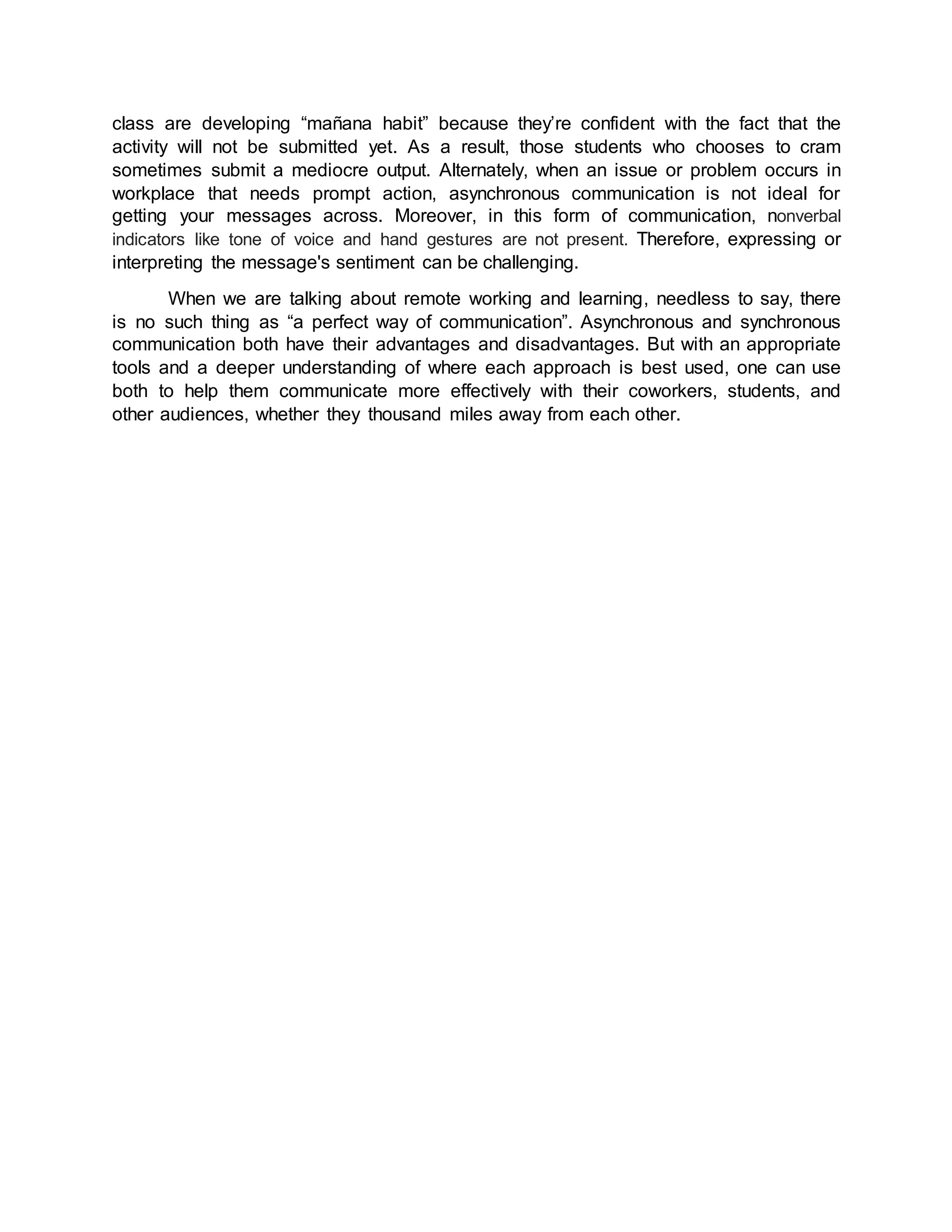 Advantages And Disadvantages Of Synchronous And Asynchronous Communication Pdf