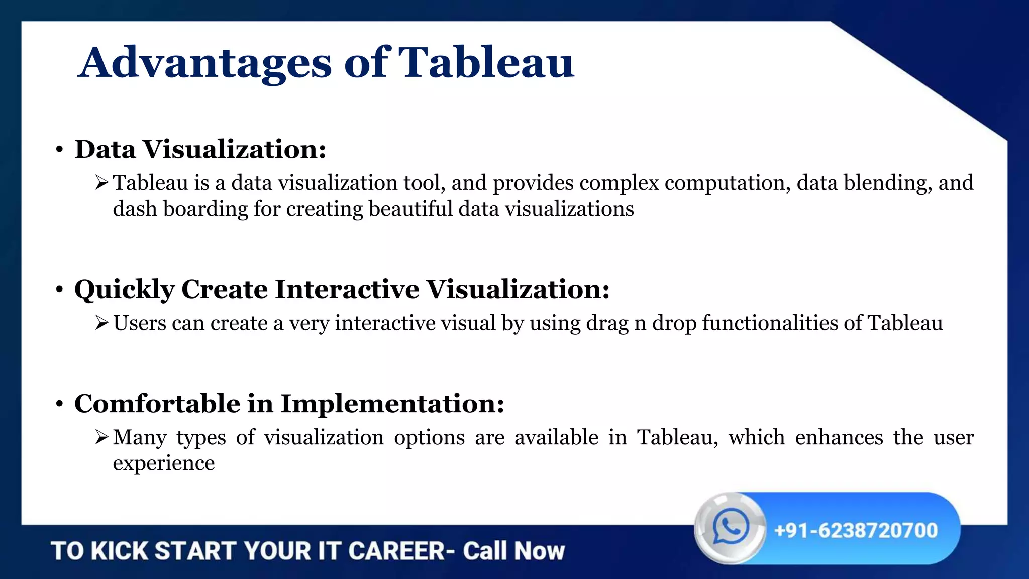 advantages and disadvantages of tableau new.pptx | Computer Software and Applications | Computing