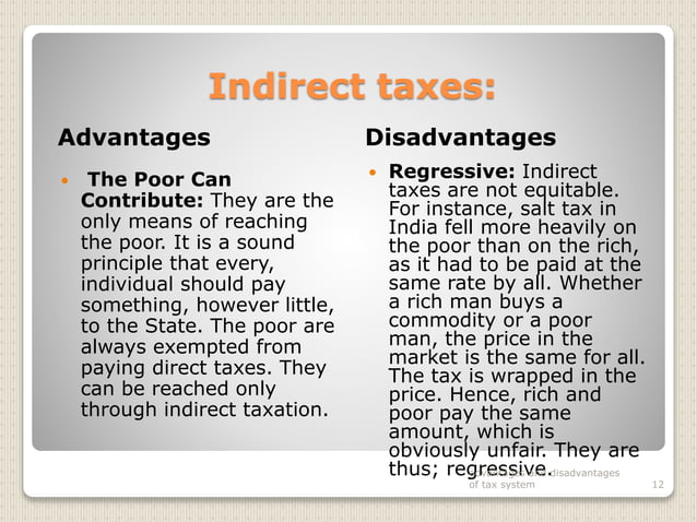 Advantages and Disadvantages of taxation system | PPTX