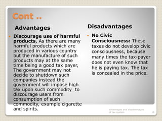 Advantages and Disadvantages of taxation system | PPTX