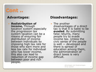 Advantages and Disadvantages of taxation system | PPTX