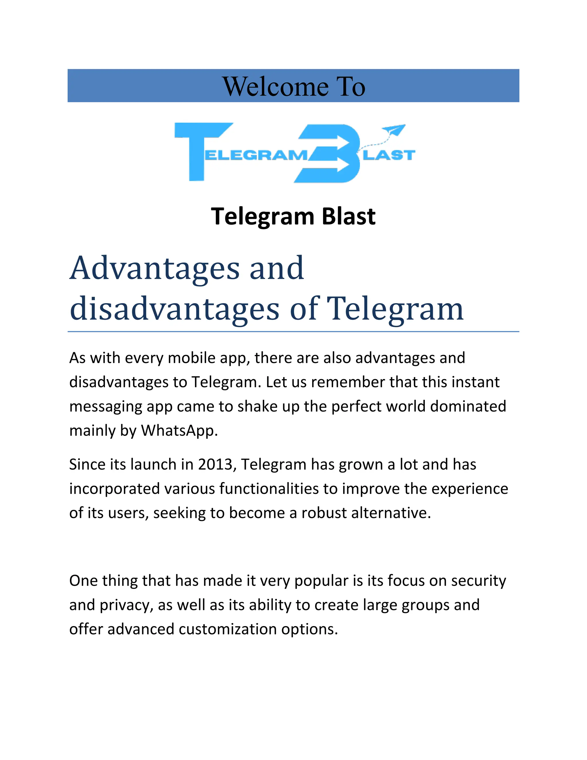 Advantages and disadvantages of Telegram.pdf
