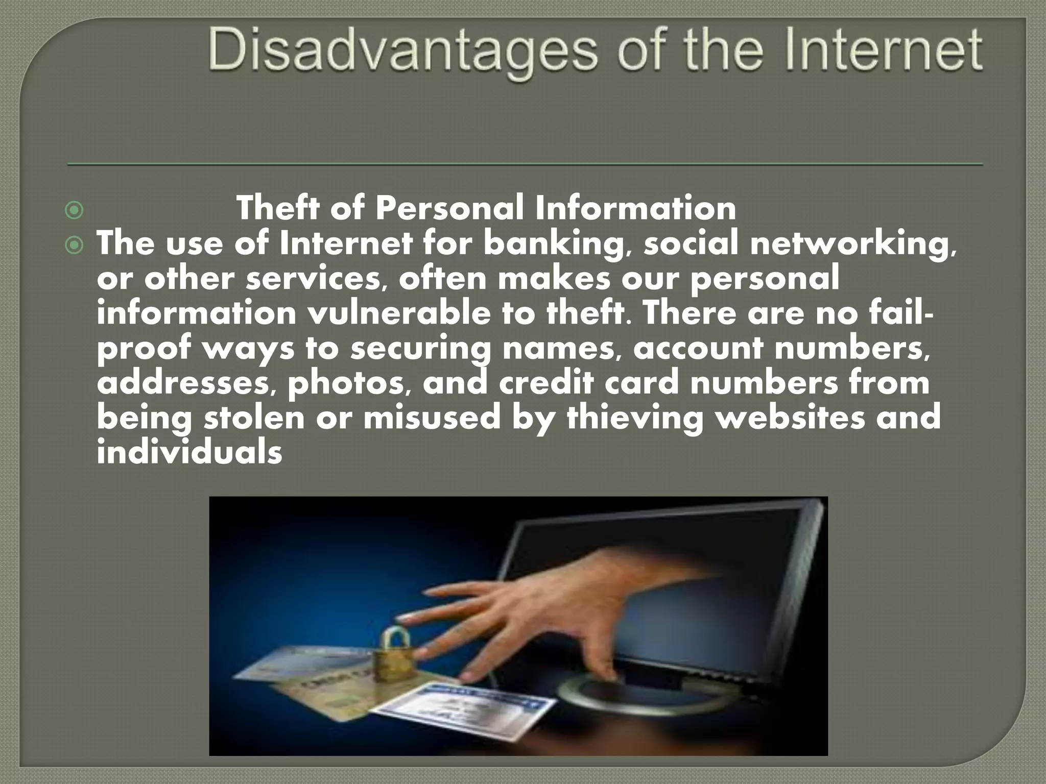 Advantages and disadvantages of the internet | PPT