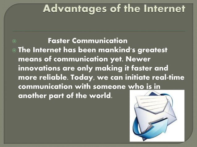 Advantages and disadvantages of the internet | PPT