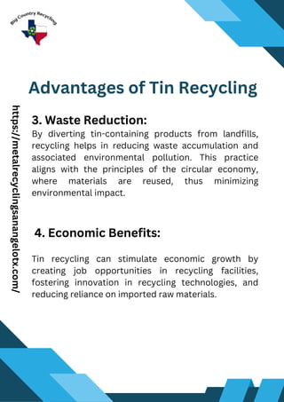 Advantage and Disadvantage of Tin Recycling | PDF