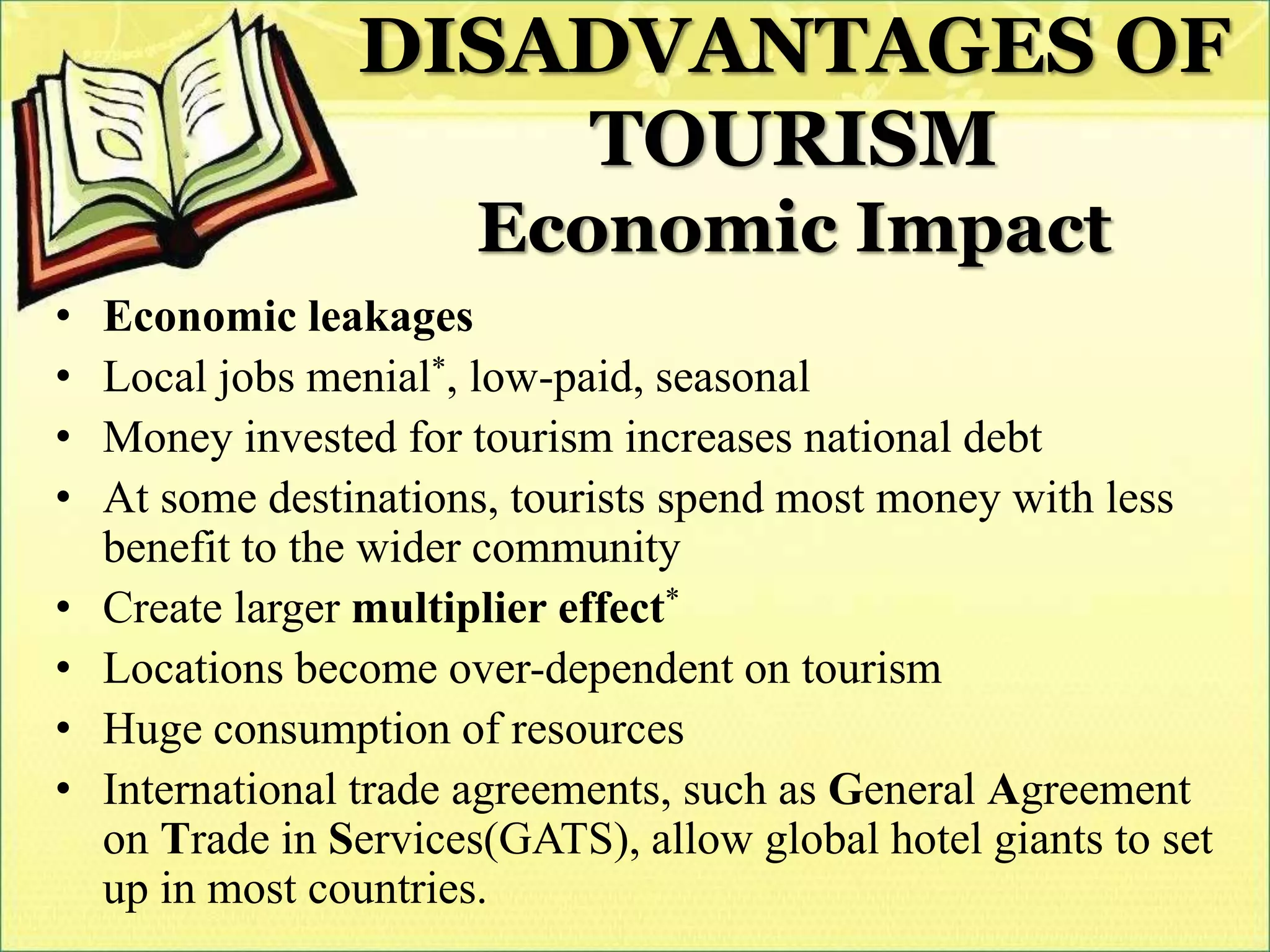 Advantages and disadvantages of tourism | PPTX