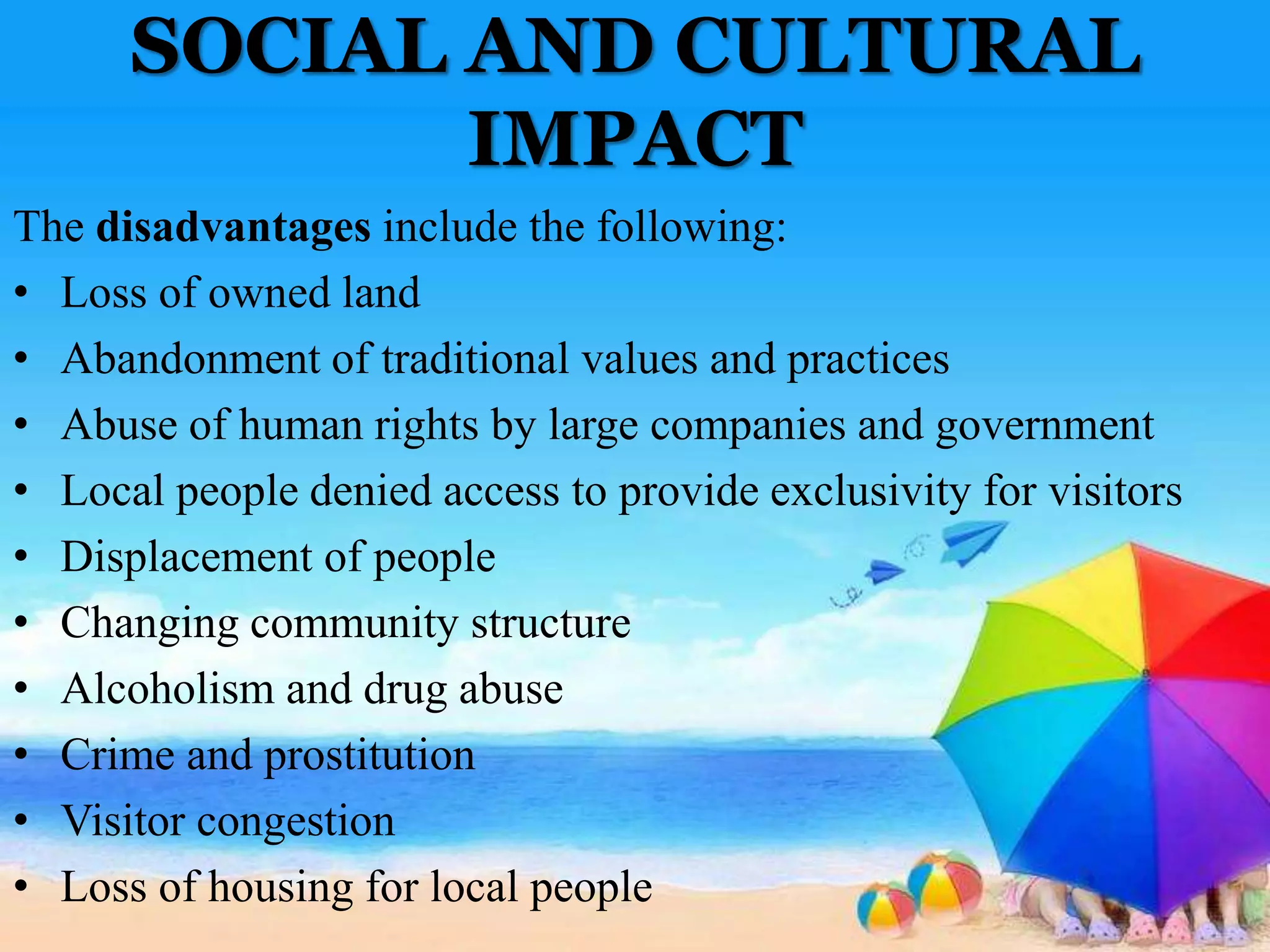 Advantages and disadvantages of tourism | PPTX