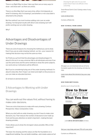 Advantages and disadvantages of under drawings carrie l. lewis, artist ...