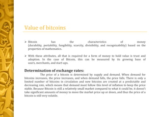 Advantages,disadvantages,applications and economic aspects of bitcoin | PPT
