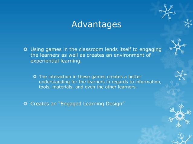 Advantages and disadvantages of using games for learning | PPTX ...