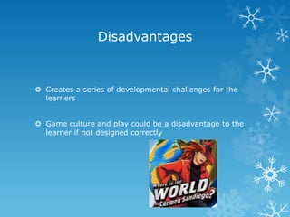 Advantages and disadvantages of using games for learning | PPTX