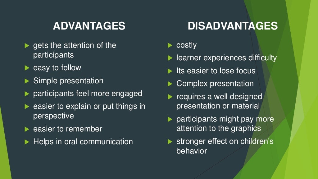 Advantages And Disadvantages Of Visual Media Advantages And Disadvantages Of Visual Media