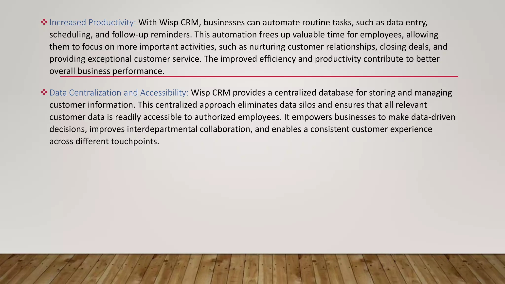 Advantages and Disadvantages of Wisp CRM.pptx