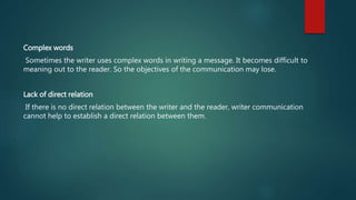 Advantages and disadvantages of written communication | PPTX