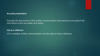 Advantages and disadvantages of written communication | PPTX