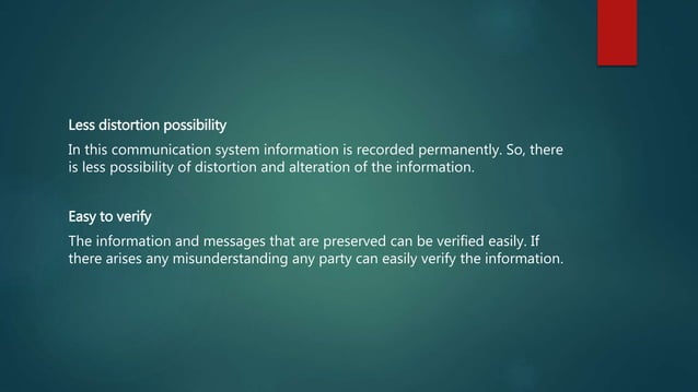 Advantages and disadvantages of written communication | PPTX
