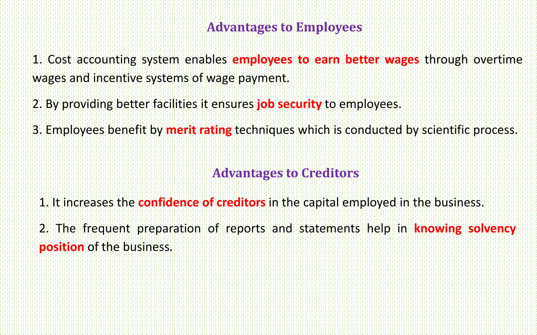 Advantages and limitations of cost accounting | PPTX