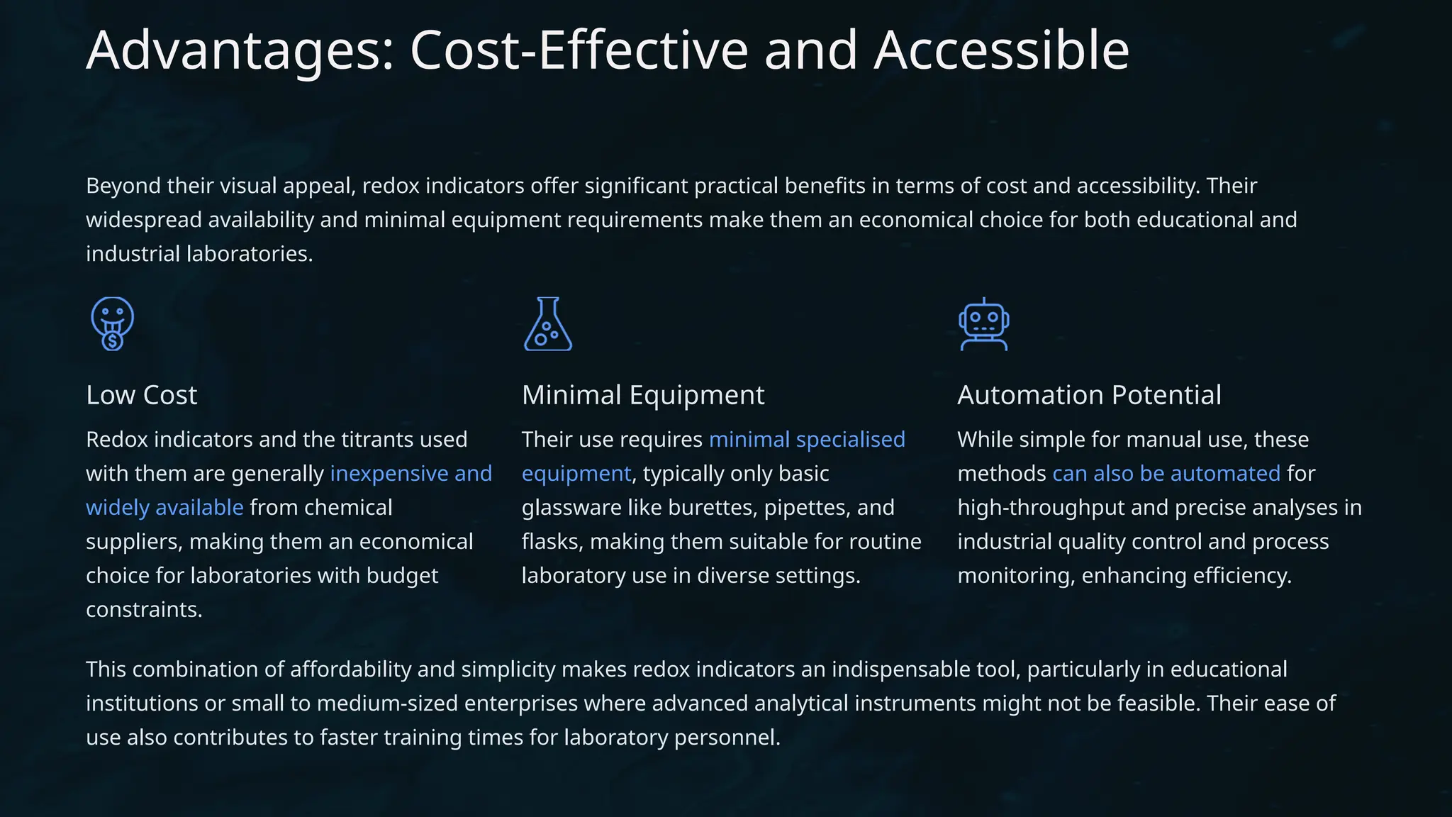 Advantages and Limitations of Using Redox Indicators in Experiments.pptx
