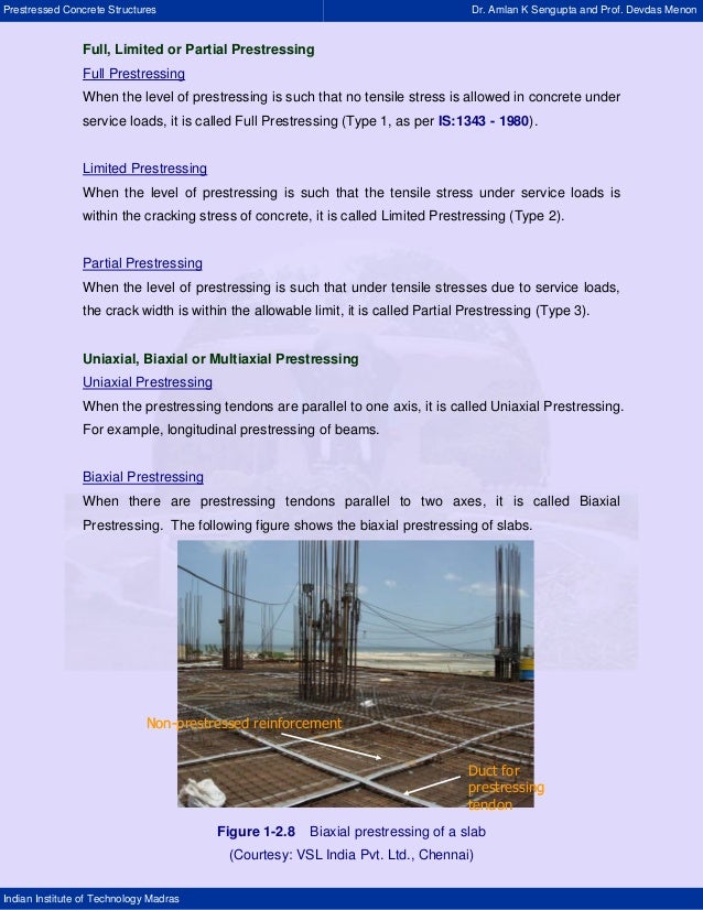 Advantages and types of prestressing