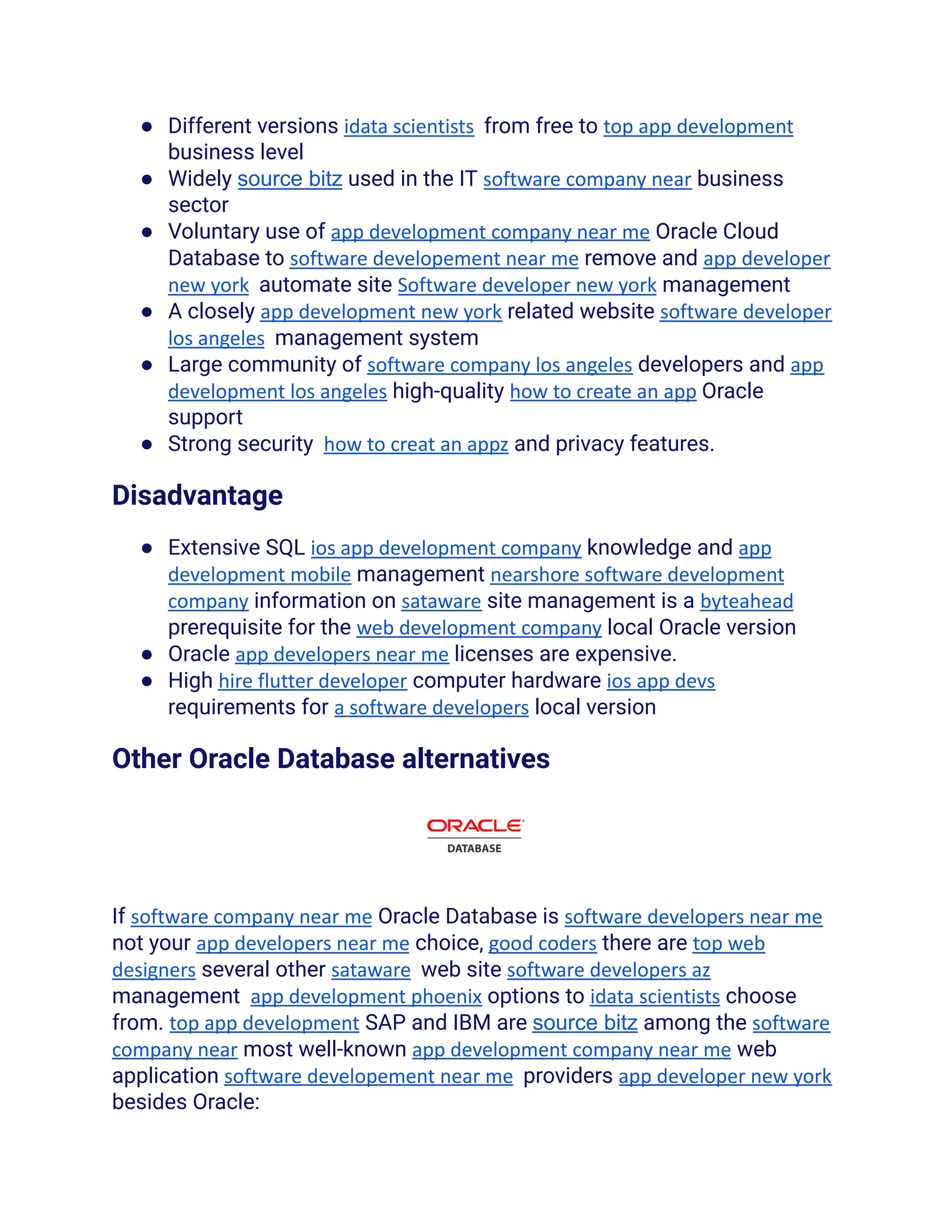 Advantages, Disadvantages and Features of Oracle Database.docx.pdf