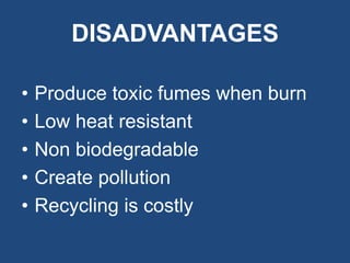 Disadvantages Of Using Plastics