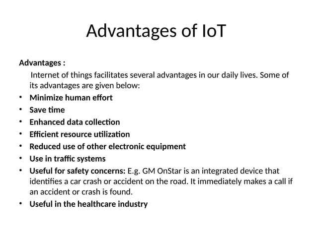 Advantages, disadvantages , building block of IoT.pptx