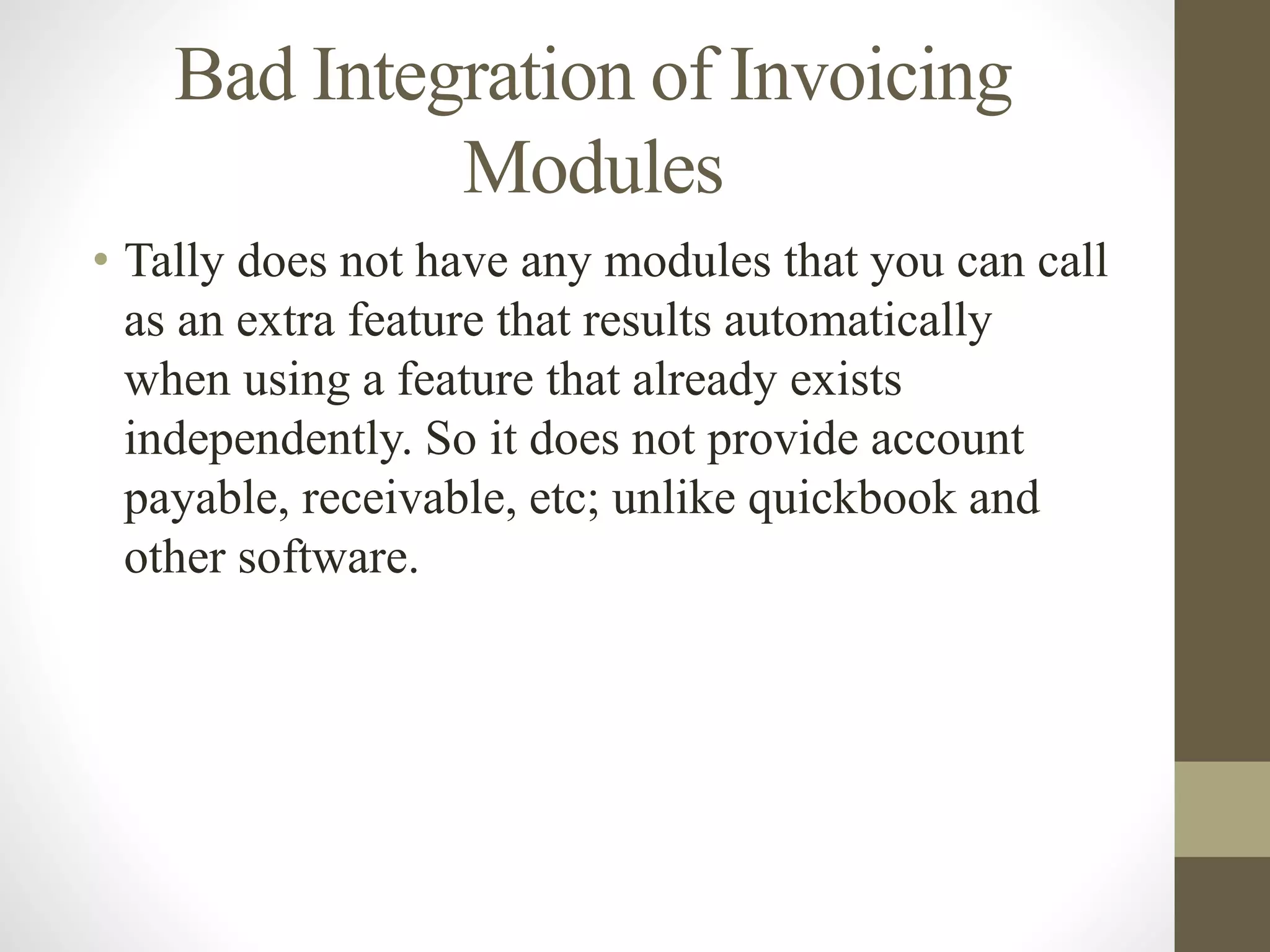 Advantages & disadvantages of tally | PPTX