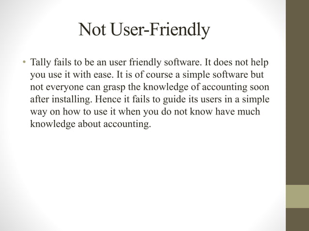 Advantages & disadvantages of tally | PPTX | Shareware and Freeware | Computer Software and ...