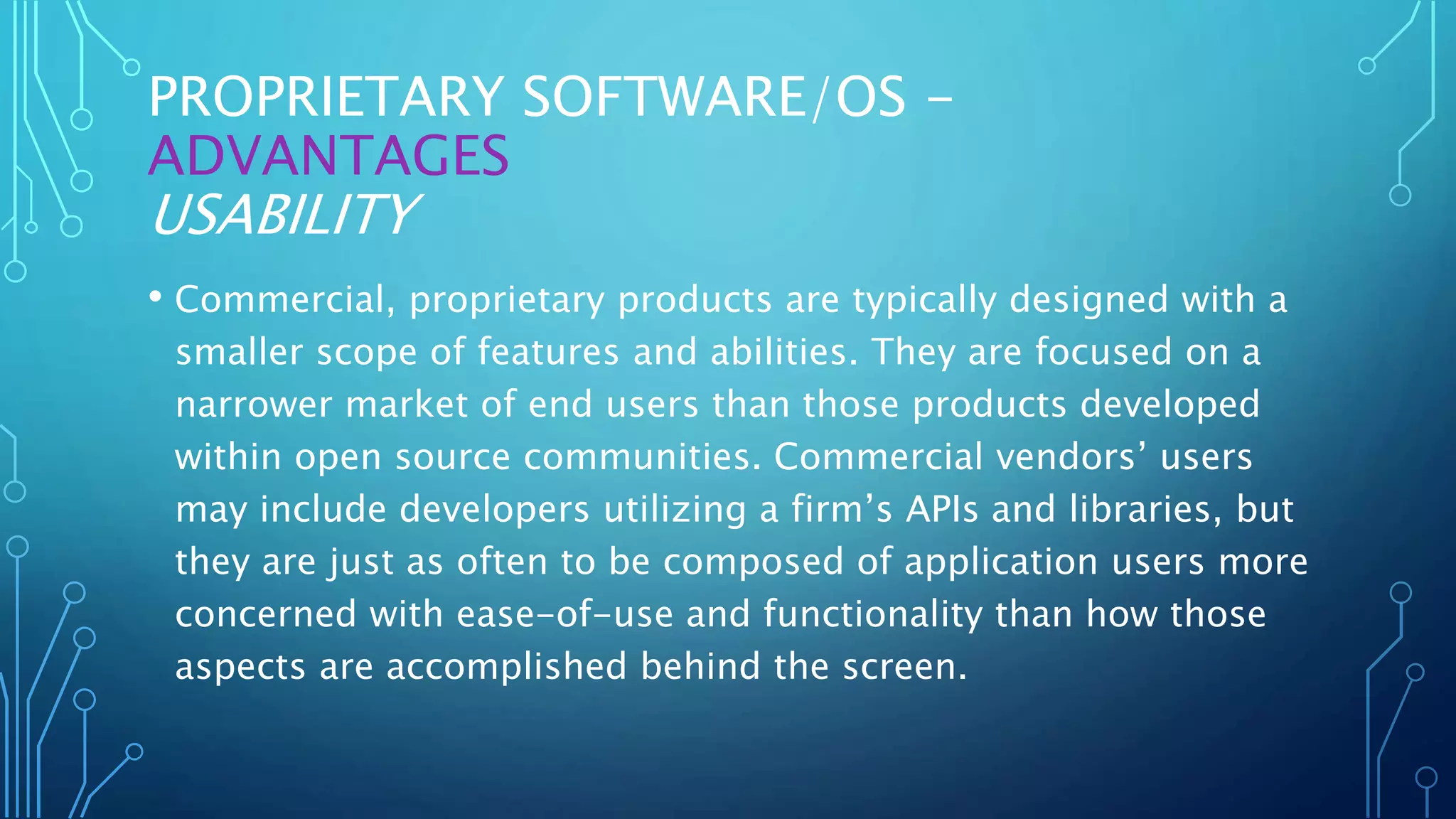 Advantages & Disadvantages (Open-Source vs. Proprietary Software) | PPTX