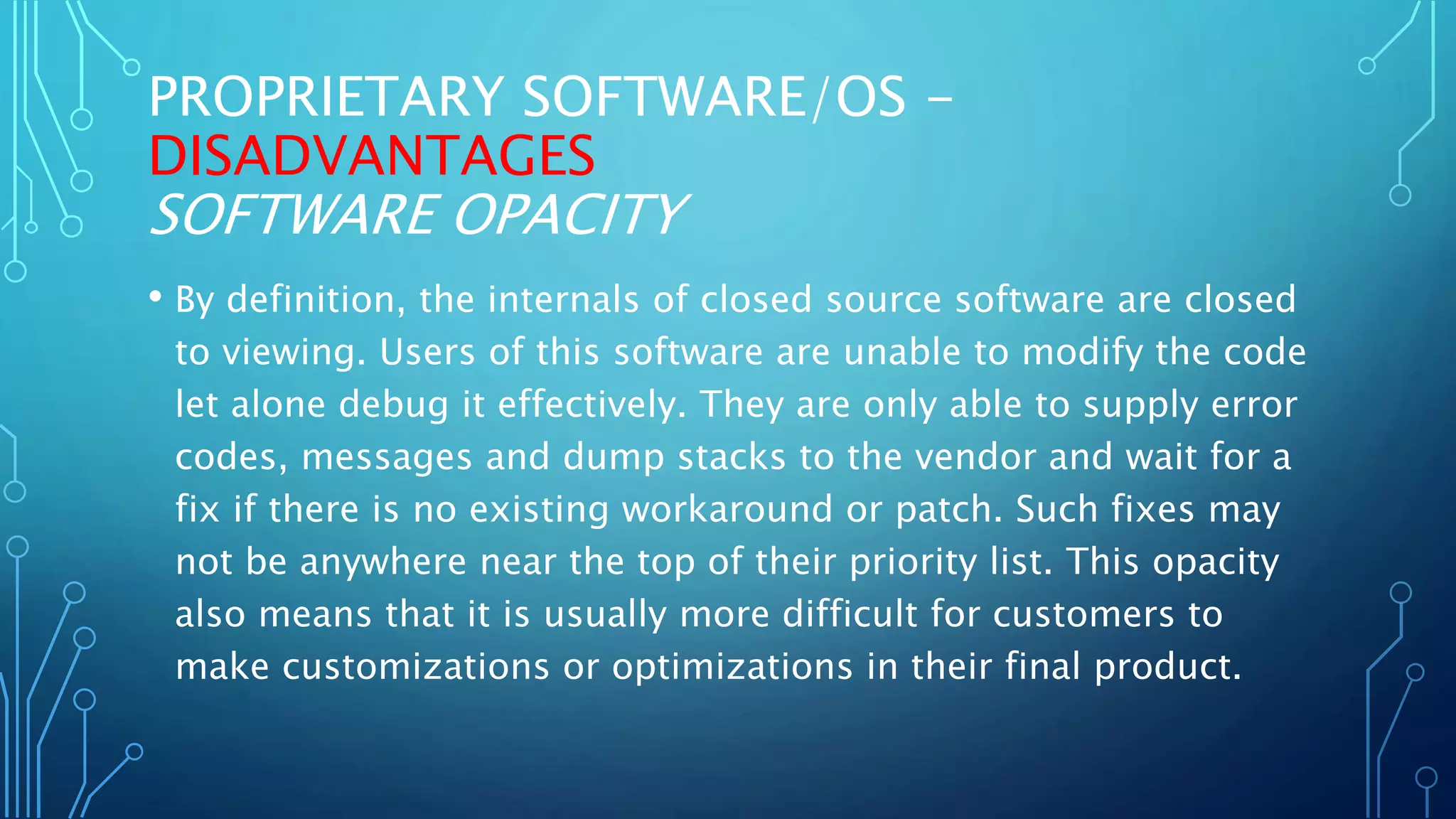Advantages & Disadvantages (Open-Source vs. Proprietary Software) | PPTX