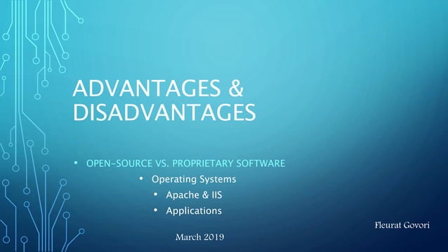 Advantages & Disadvantages (Open-Source vs. Proprietary Software) | PPTX | Shareware and ...