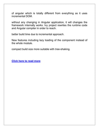 Advantages of angular 8 | PDF