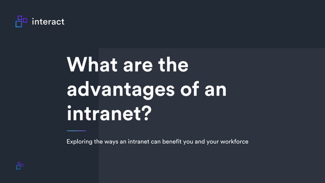 Advantages of an intranet | PPT