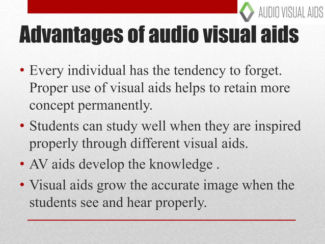 Advantages of audio visual aids | PPTX