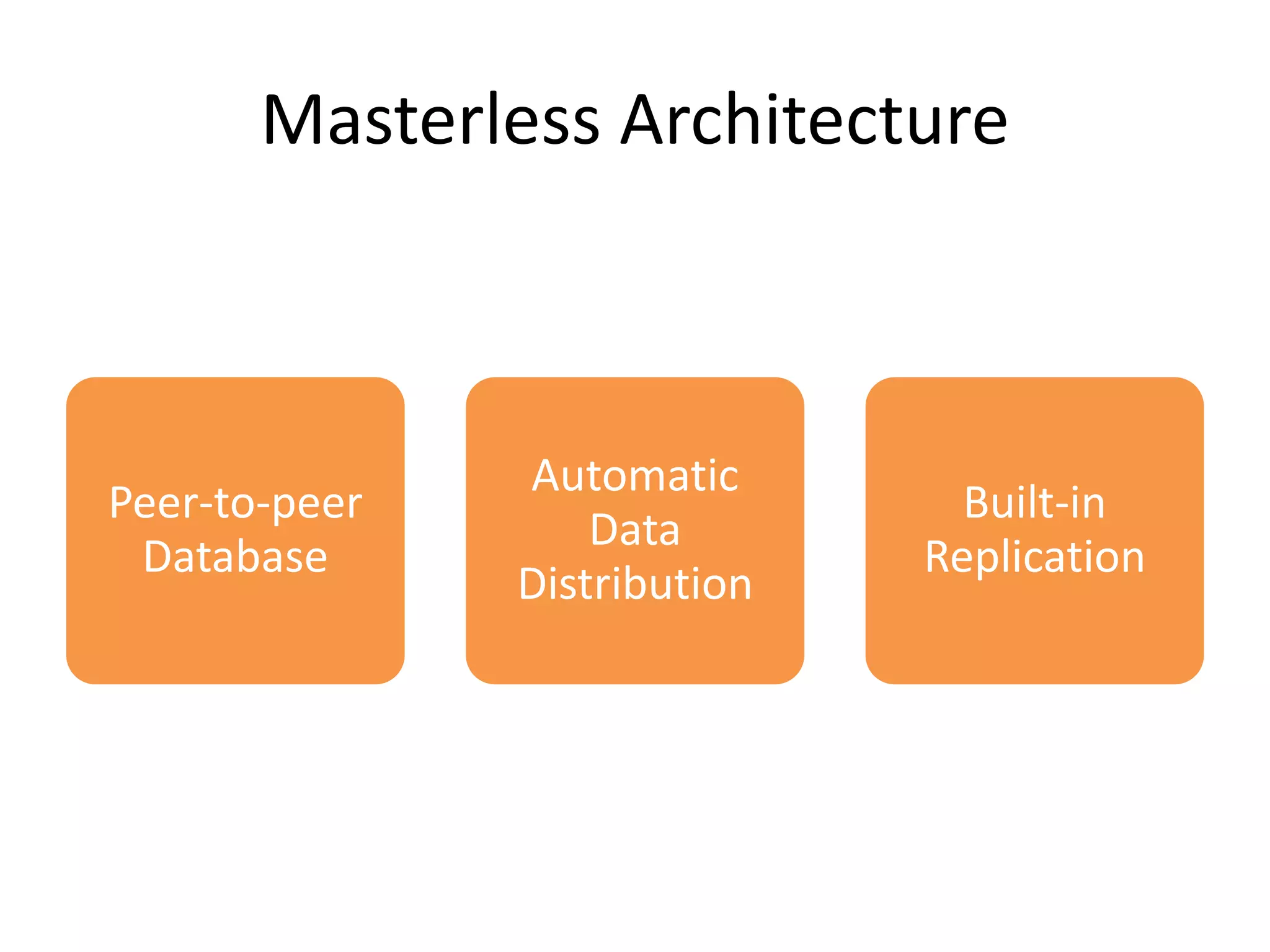 Advantages of Cassandra's masterless architecture | PPTX