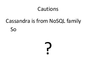 Advantages of Cassandra's masterless architecture | PPTX